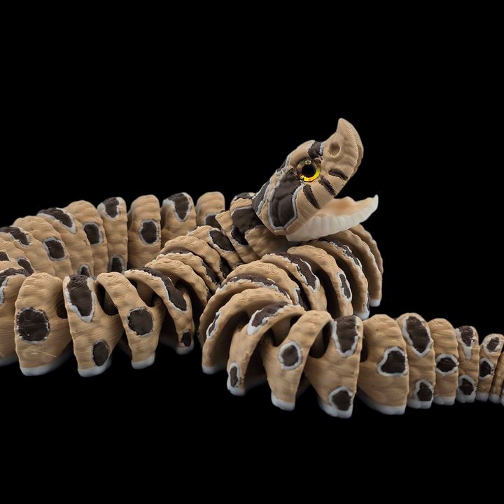 3D Printable Western Hognose - Articulated Snake by RAKI-BOX