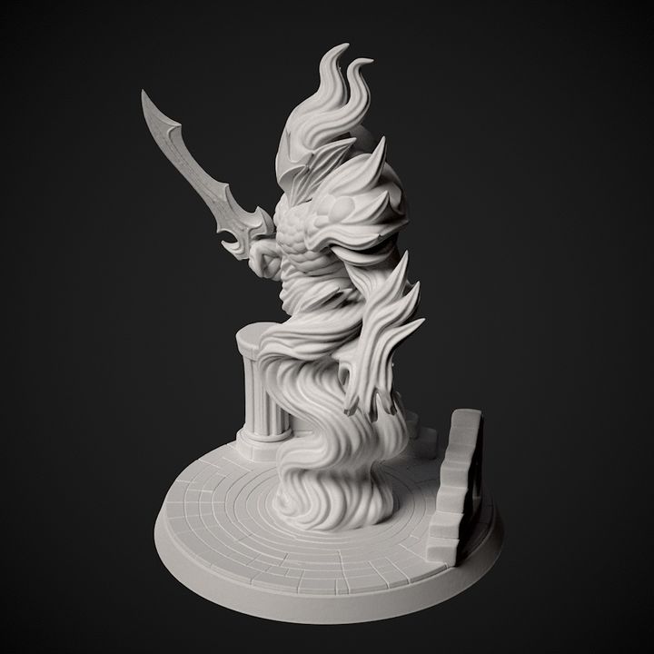 3D Printable Wind Elemental by Iron-Mesh-3D
