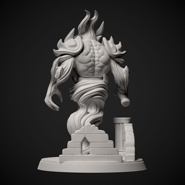 3D Printable Wind Elemental by Iron-Mesh-3D