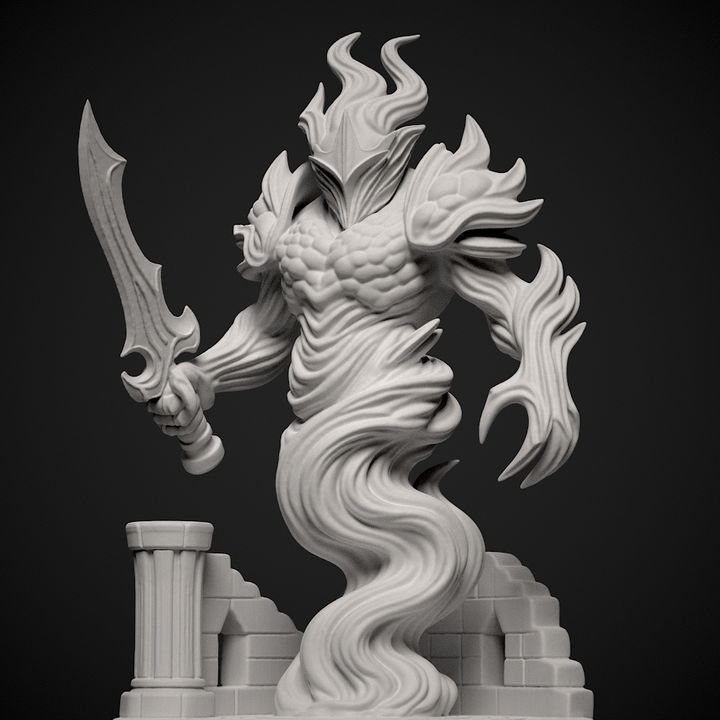 3D Printable Wind Elemental by Iron-Mesh-3D