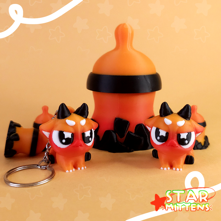 3D Printable Cute Flexi Baby Demon by Star Mittens