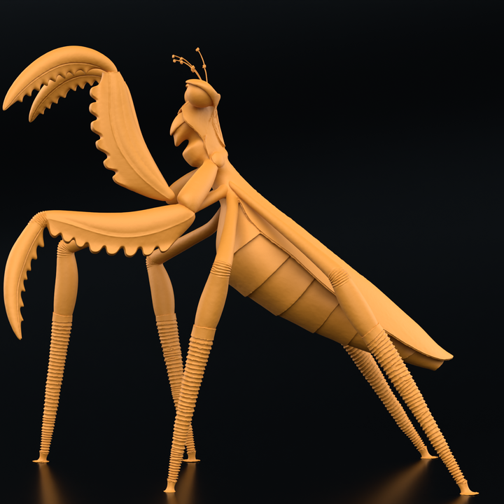 3D Printable mantis kung fu panda by Tayyab