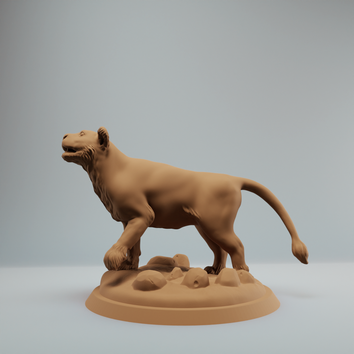 3D Printable Lion cub with butterfly, lion cub model by Vulcan Forge ...
