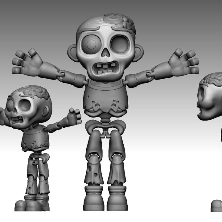 3D Printable Flexi Zombie – Print-in-Place Halloween Toy by 42