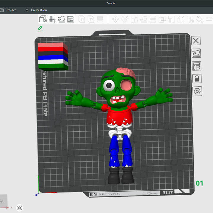 3D Printable Flexi Zombie – Print-in-Place Halloween Toy by 42
