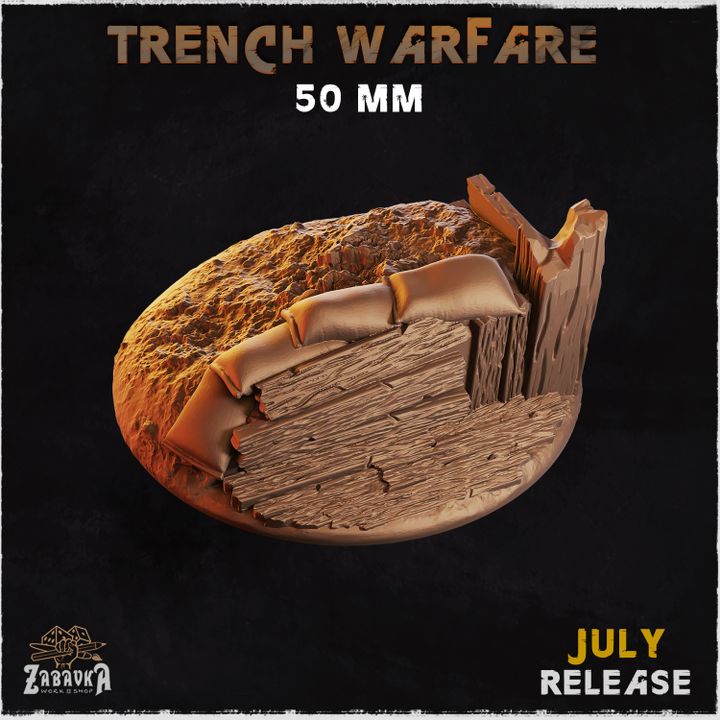 3D Printable Trench Warfare - Bases & Toppers (Big Set++) by Zabavka ...
