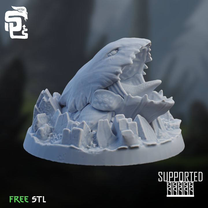 3D Printable Burrowing Bulette - FREE STL by SoulPact Miniatures