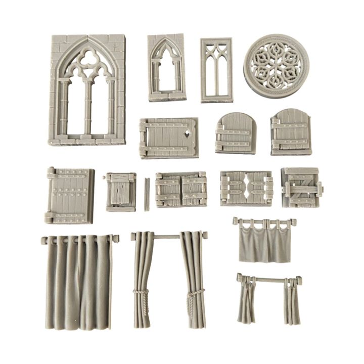 3D Printable Medieval Windows by Tiny Furniture