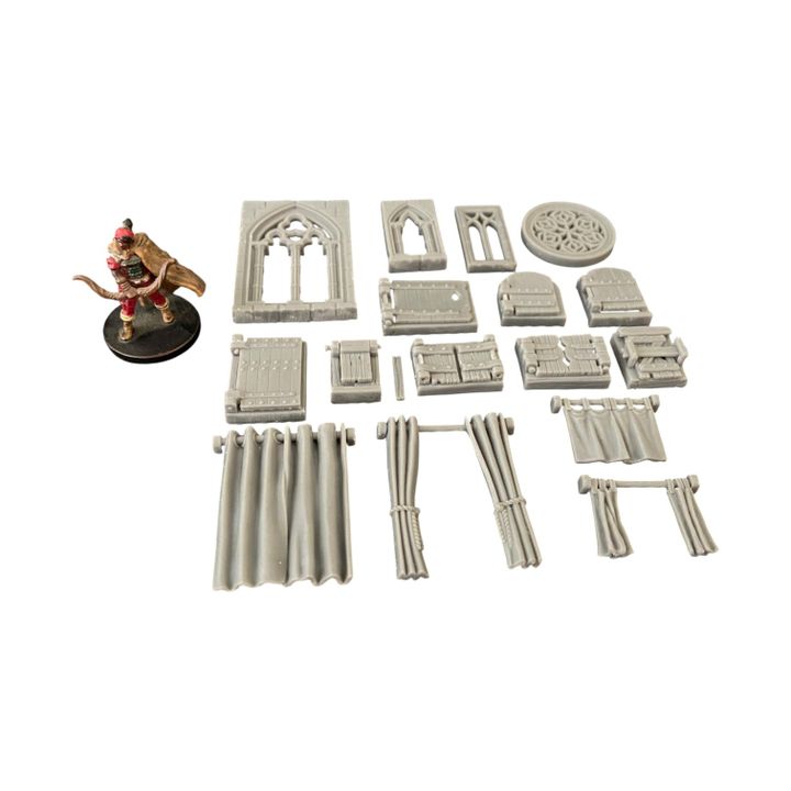 3D Printable Medieval Windows by Tiny Furniture