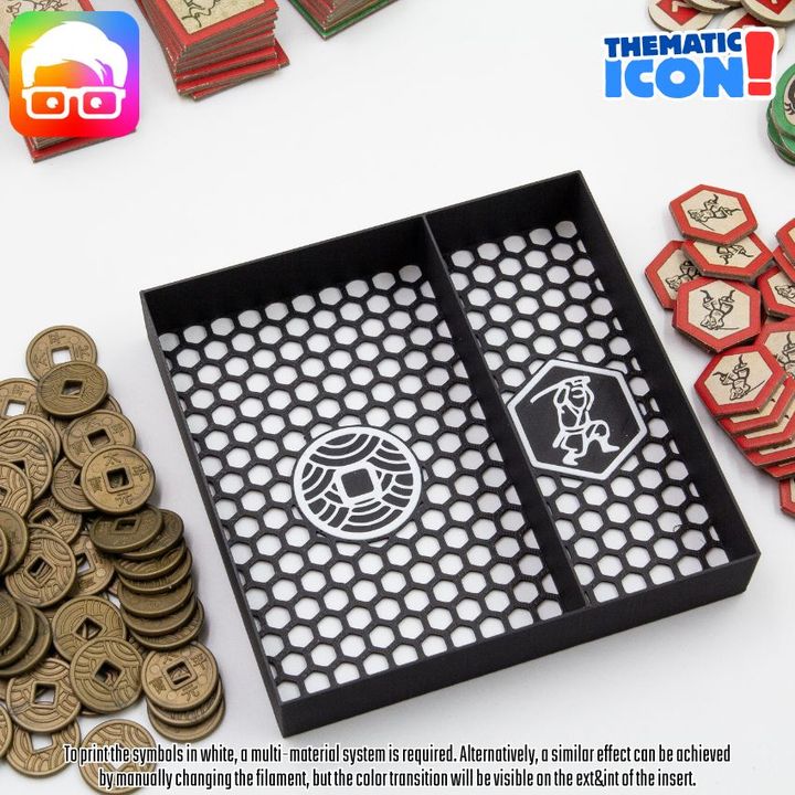 3D Printable Rising Sun board game organizer by @ammedia3d [tabletop ...