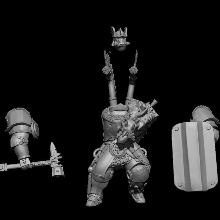 3D Printable Trench War Crusading Winged Hussar Mechanized Infantry ...