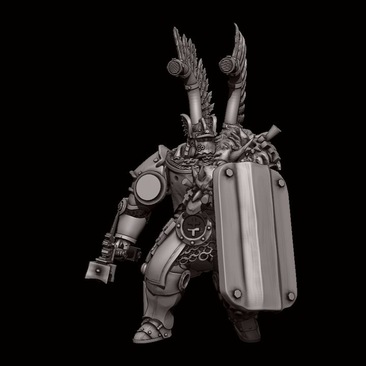 3D Printable Trench War Crusading Winged Hussar Mechanized Infantry ...