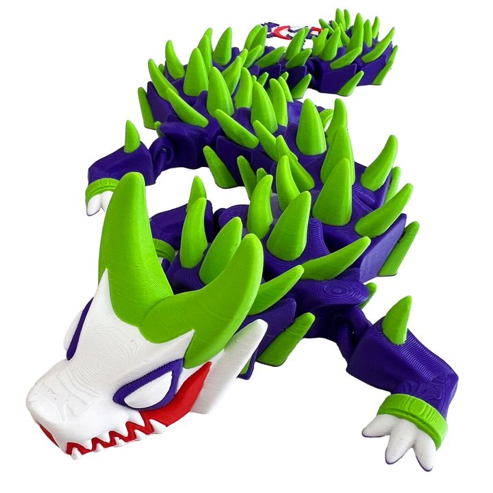3D Printable Jester Dragon (No Supports Needed) by Steven Wolf Studio
