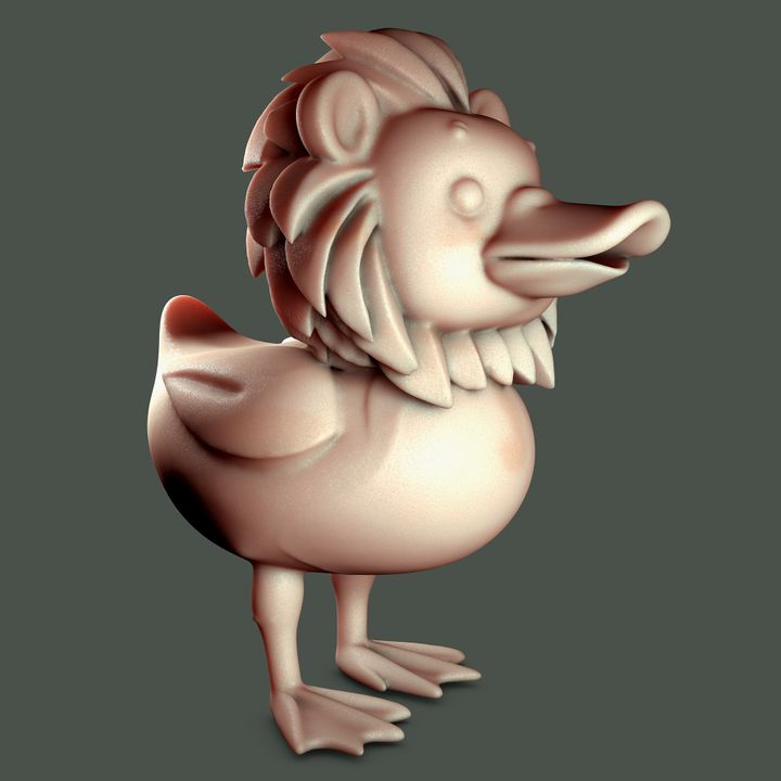3D Printable Lion Duck by 1xMerch