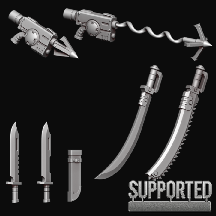 3D Printable Voidguard Exo-Core marine weapon kit - sword, sheath by ...