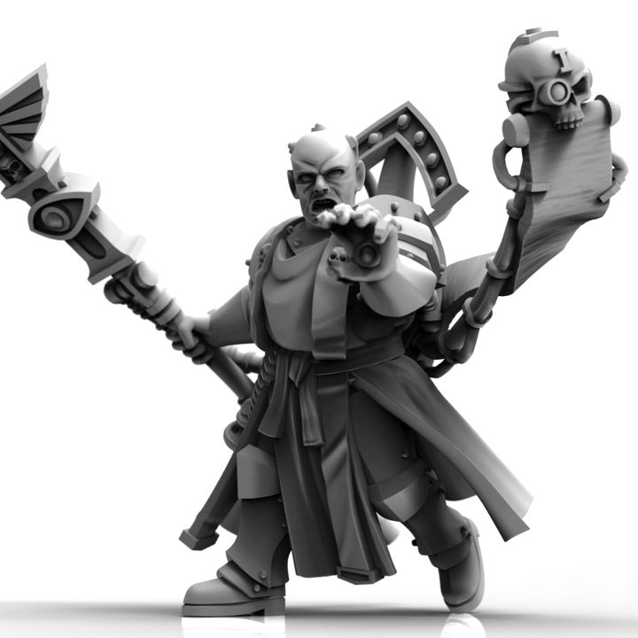 3D Printable Feudal Guard - Battle Priest by The Makers Cult