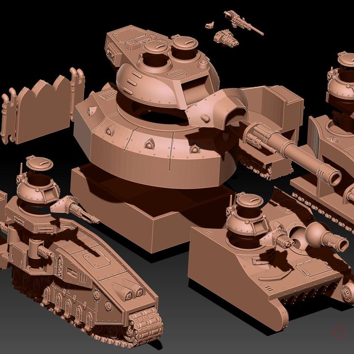 3D Printable Feudal Guard - Heavy Battle Tank by The Makers Cult