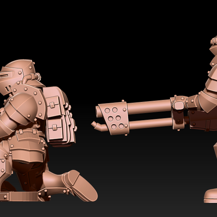 3D Printable Feudal Guard - Elite Special Weapon team by The Makers Cult