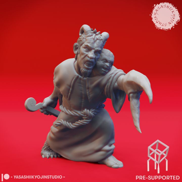 3D Printable Mongrelfolk - Clovin - Tabletop Miniature (Pre-Supported) by Yasashii Kyojin Studio