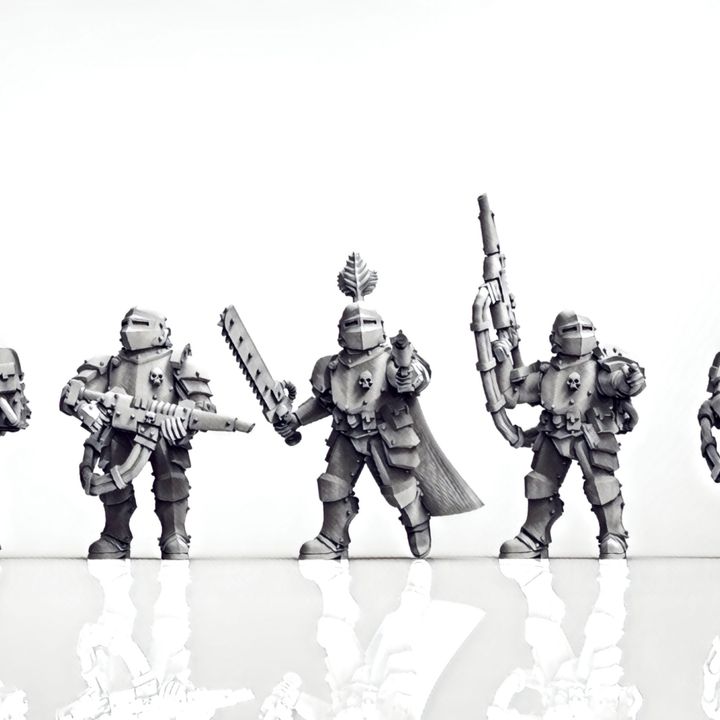3D Printable Feudal Guard - Elite infantry by The Makers Cult