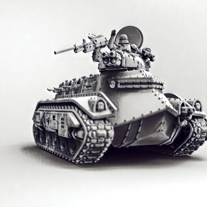 3D Printable Feudal Guard Transport Tank by The Makers Cult