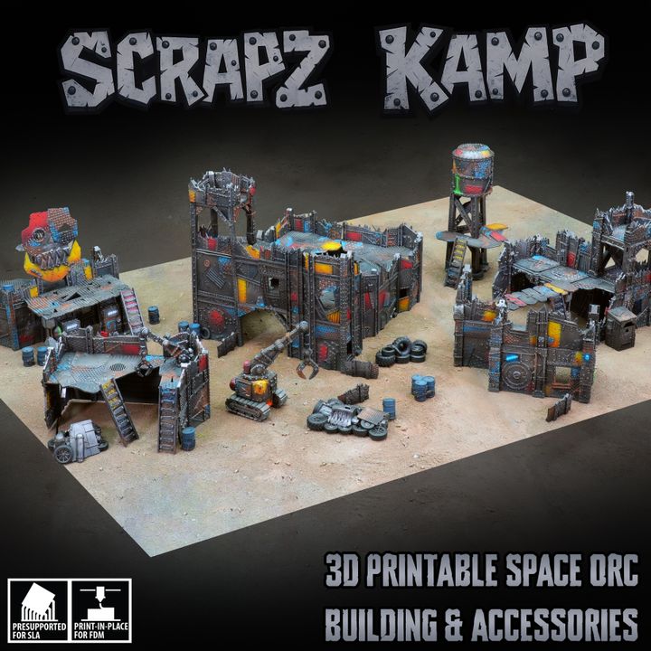 3D Printable Xeno Sector : Scrapz Kamp - Modular Sample by Fabricator's ...