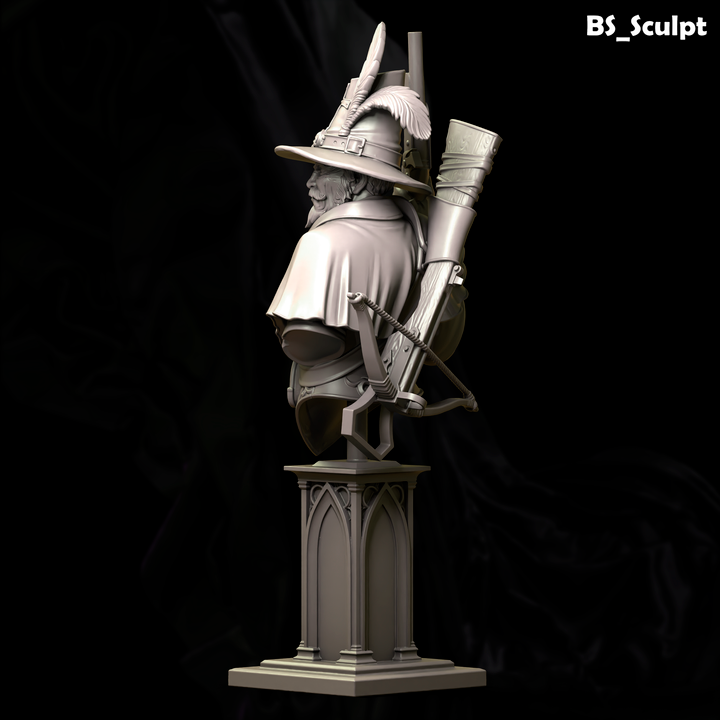3D Printable The Witch Hunter Bust 60 mm by BS-Sculpt Bulat