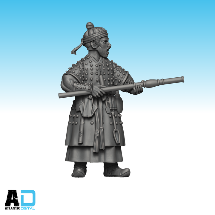 3D Printable Joseon in Dujeong-Gap Armor with Hand Cannons by Wargames ...
