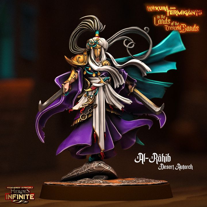 3D Printable Al-Râhib, Desert Autarch by Heroes Infinite