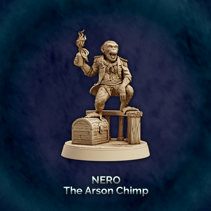 3D Printable Nero, the Arson Chimp by Artificers_Mini