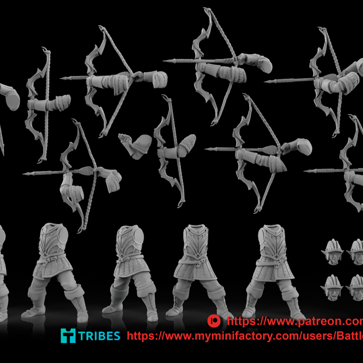 3D Printable Last Elven Kingdom Archers by BattleCat Grim Wars