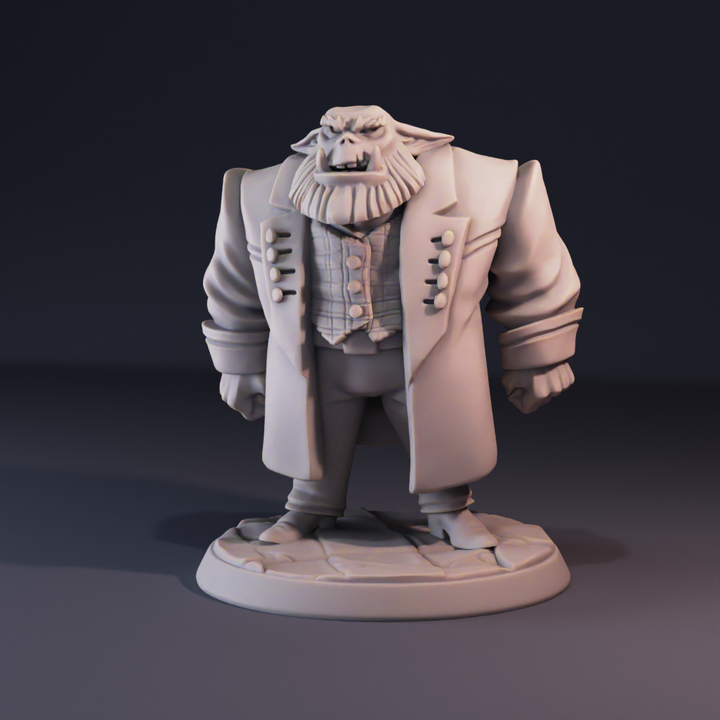 3D Printable Half-Orc Mob Boss by Michael Evans