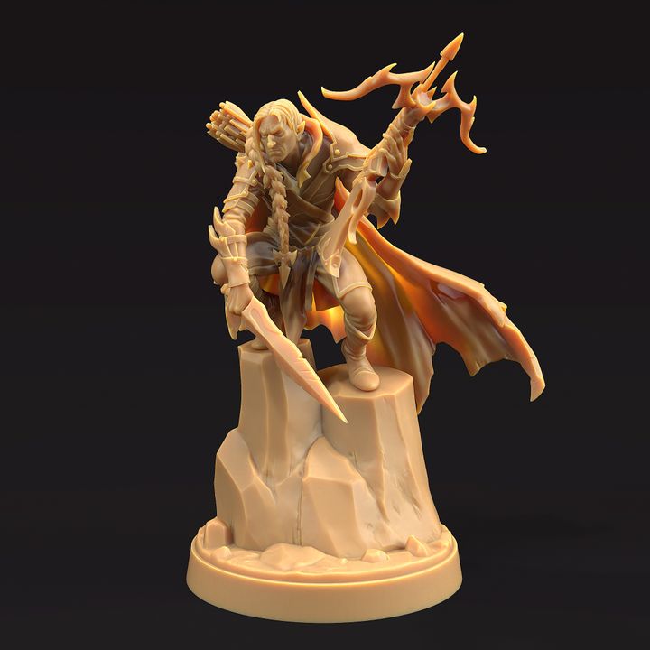 3D Printable Drow Assassin, Male | PRESUPPORTED | Dungeon Classics by ...