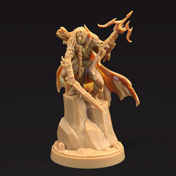 3D Printable Drow Assassin, Male | PRESUPPORTED | Dungeon Classics by ...