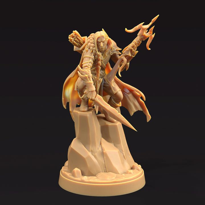3D Printable Drow Assassin, Male | PRESUPPORTED | Dungeon Classics by ...