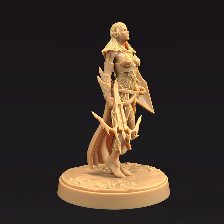 3D Printable Drow Elite Warrior, Female | PRESUPPORTED | Dungeon ...