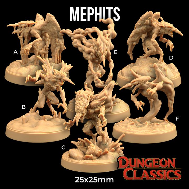 3D Printable Mephits | PRESUPPORTED | Dungeon Classics by Dungeon Classics