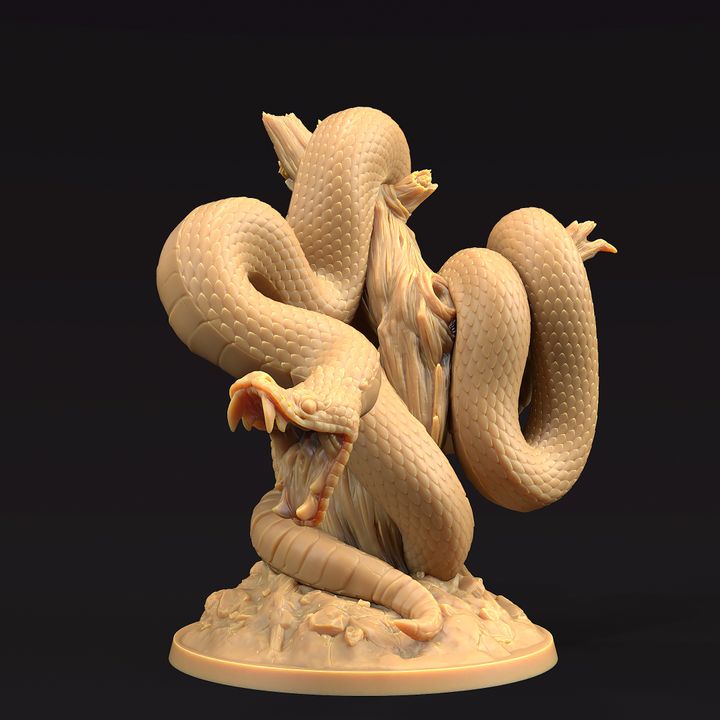 3D Printable Giant Constrictor Snake | PRESUPPORTED | Dungeon Classics ...