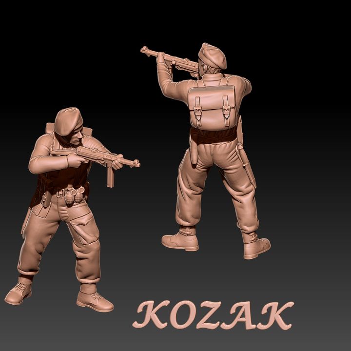 3D Printable ww2 british commandos in beret - free sample by Kozak ...