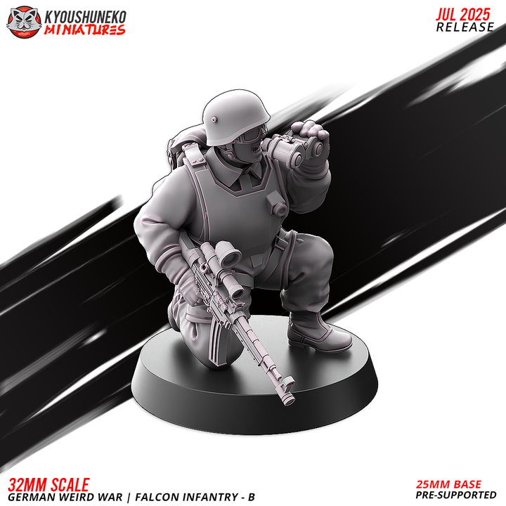 3D Printable German Weird War | Falcon Infantry - B ww2 by Kyoushuneko ...