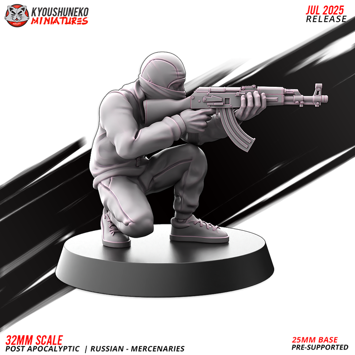 3D Printable Russian Mercenaries | Post Apocalyptic Russia by Kyoushuneko Miniatures