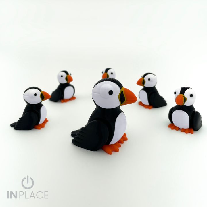3D Printable Cute Puffin Articulated by Inplace