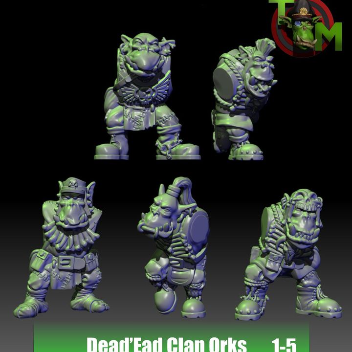3D Printable Dead'Eadboyz 1-5 by Trollet Miniatures