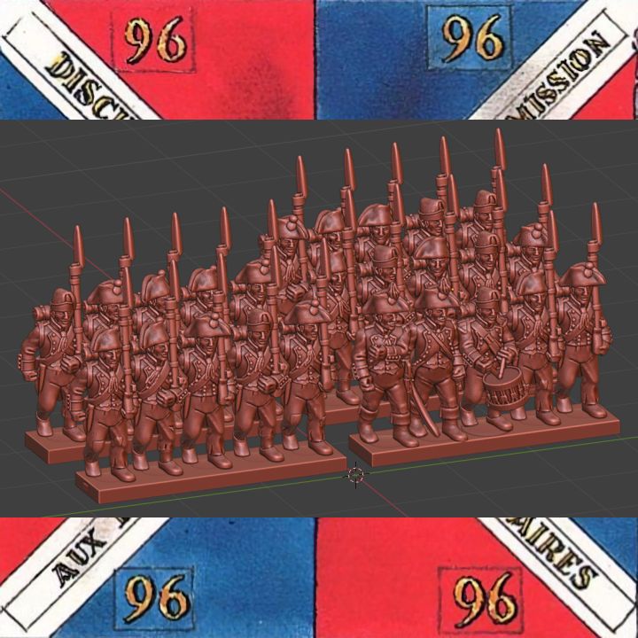 3D Printable Epic Napoleonic French Line infantry 1789-1800 by MC ...