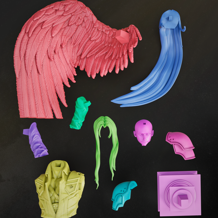 3D Printable The One-Winged Angel | Bust by Bastet Figures