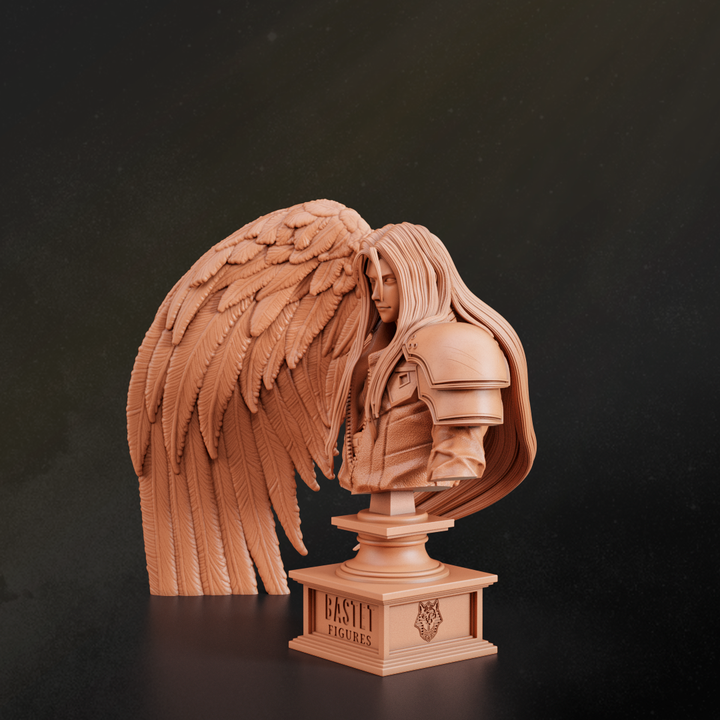 3D Printable The One-Winged Angel | Bust by Bastet Figures