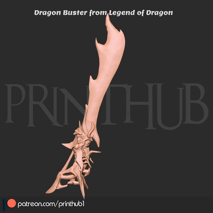 3D Printable Dragon Buster Sword – Legend of Dragoon Cosplay 3D Model ...