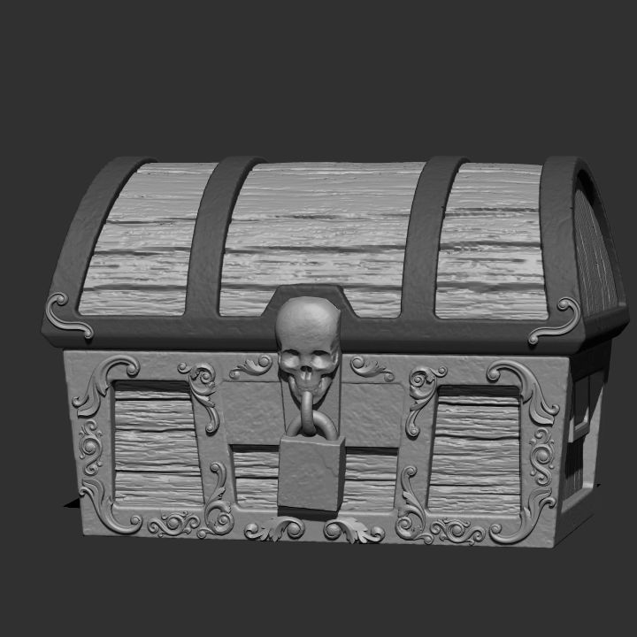 3D Printable Cursed Treasure Chest – Gothic Fantasy STL for Tabletop ...
