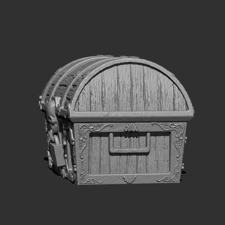 3D Printable Cursed Treasure Chest – Gothic Fantasy STL for Tabletop ...