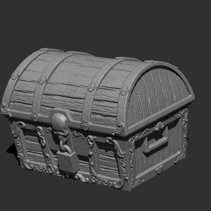 3D Printable Cursed Treasure Chest – Gothic Fantasy STL for Tabletop ...